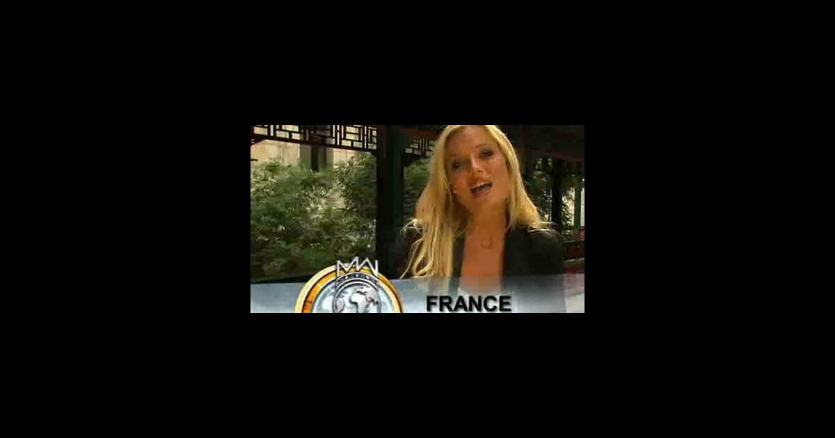 Virginie Dechenaud ... Elle speak english pour le concours Miss Monde ...