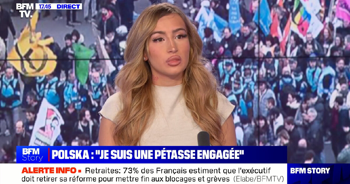 "Je suis une pétasse engagée" : le passage lunaire de Polska sur BFMTV ...