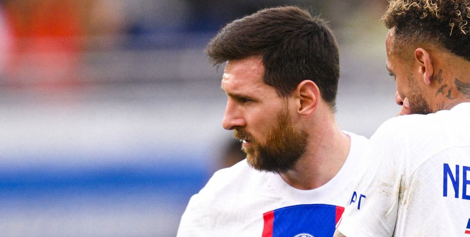 Lionel Messi (PSG) / Neymar Jr (PSG) - Match de Ligue 1 Uber Eats PSG -Troyes (4-3) au Parc des ...