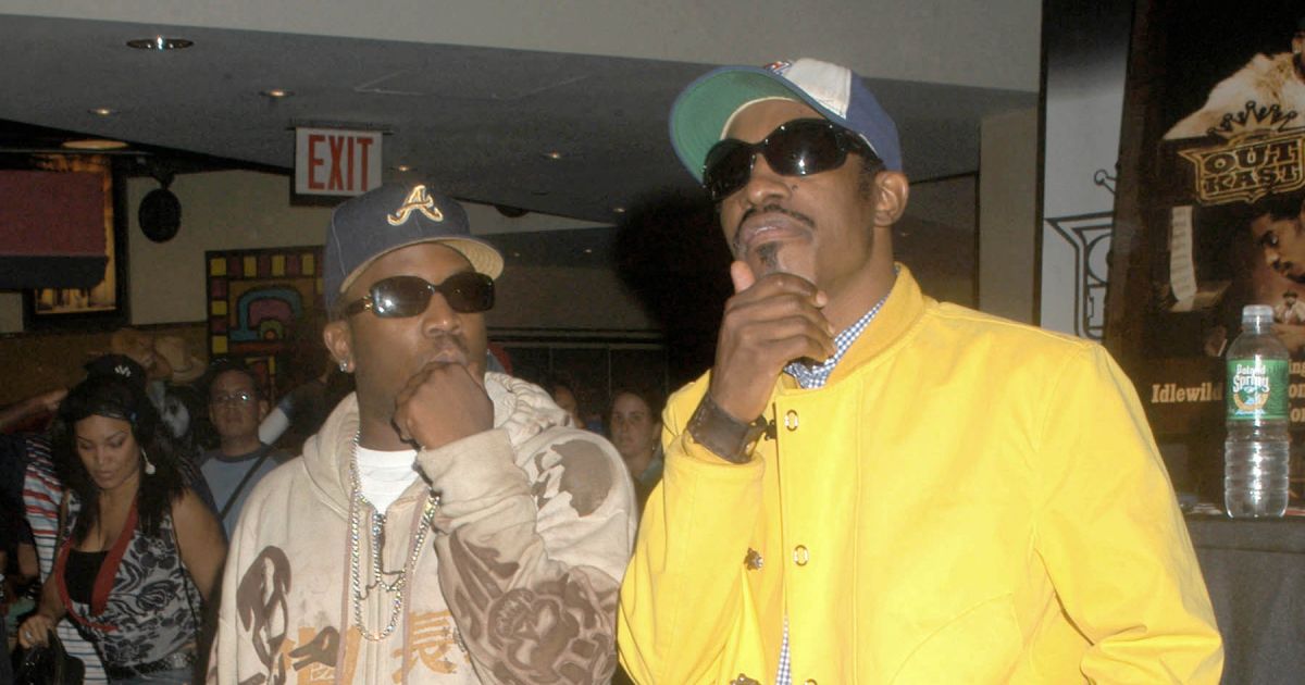 Outkast pour la sortie de l'album Idlewild au Virgin Megastore de Times ...