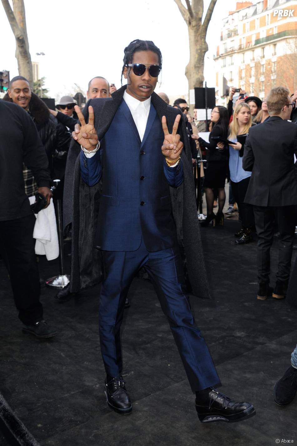 ASAP Rocky au défilé Dior pendant la Fashion Week automne-hiver 2014 ...
