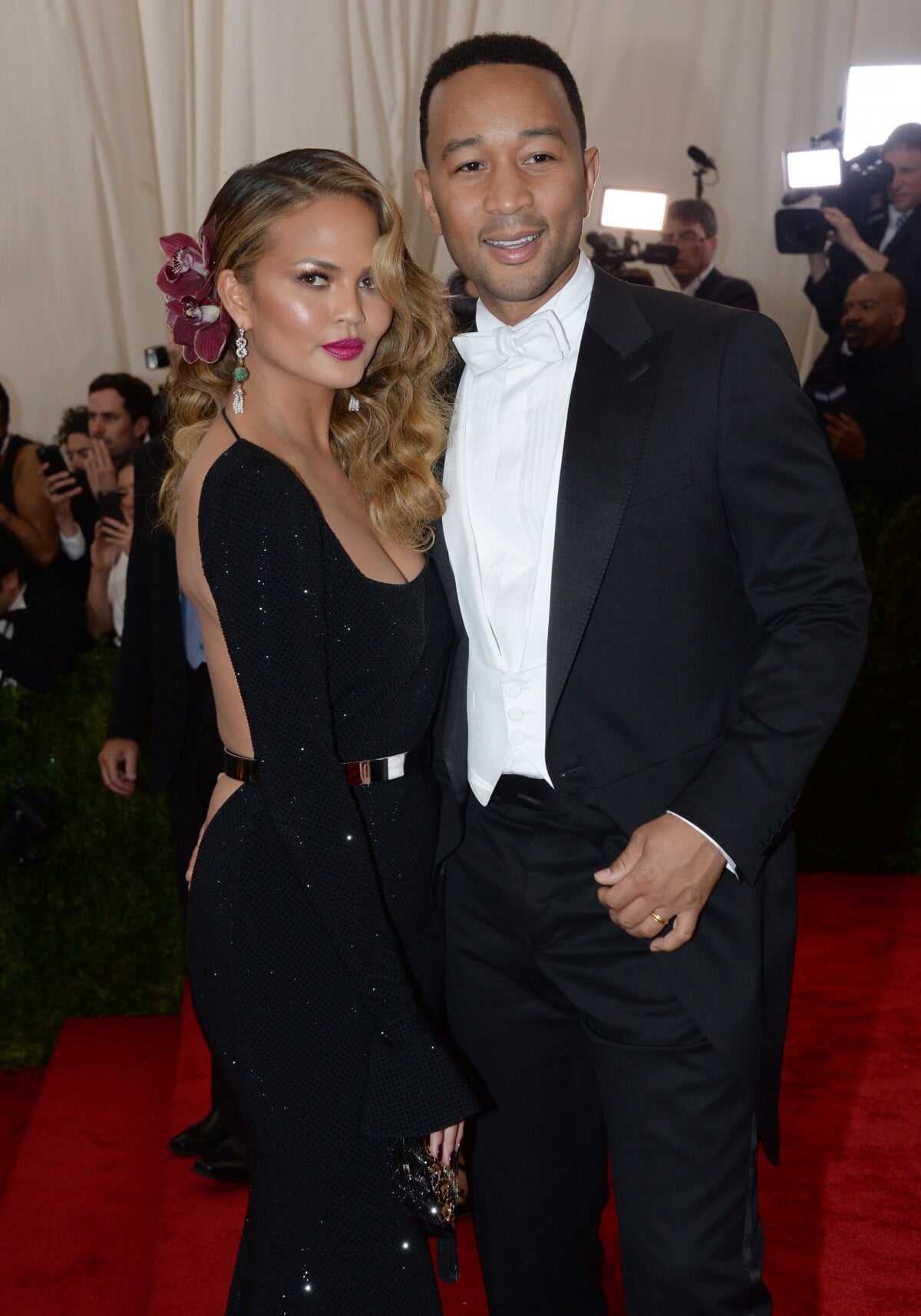 Photo : John Legend et sa femme Chrissy Teigen au Met Gala 2015, le 4 ...