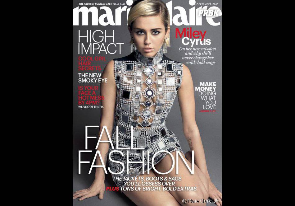 Miley Cyrus en couverture du magazine Marie Claire US de Septembre 2015 ...