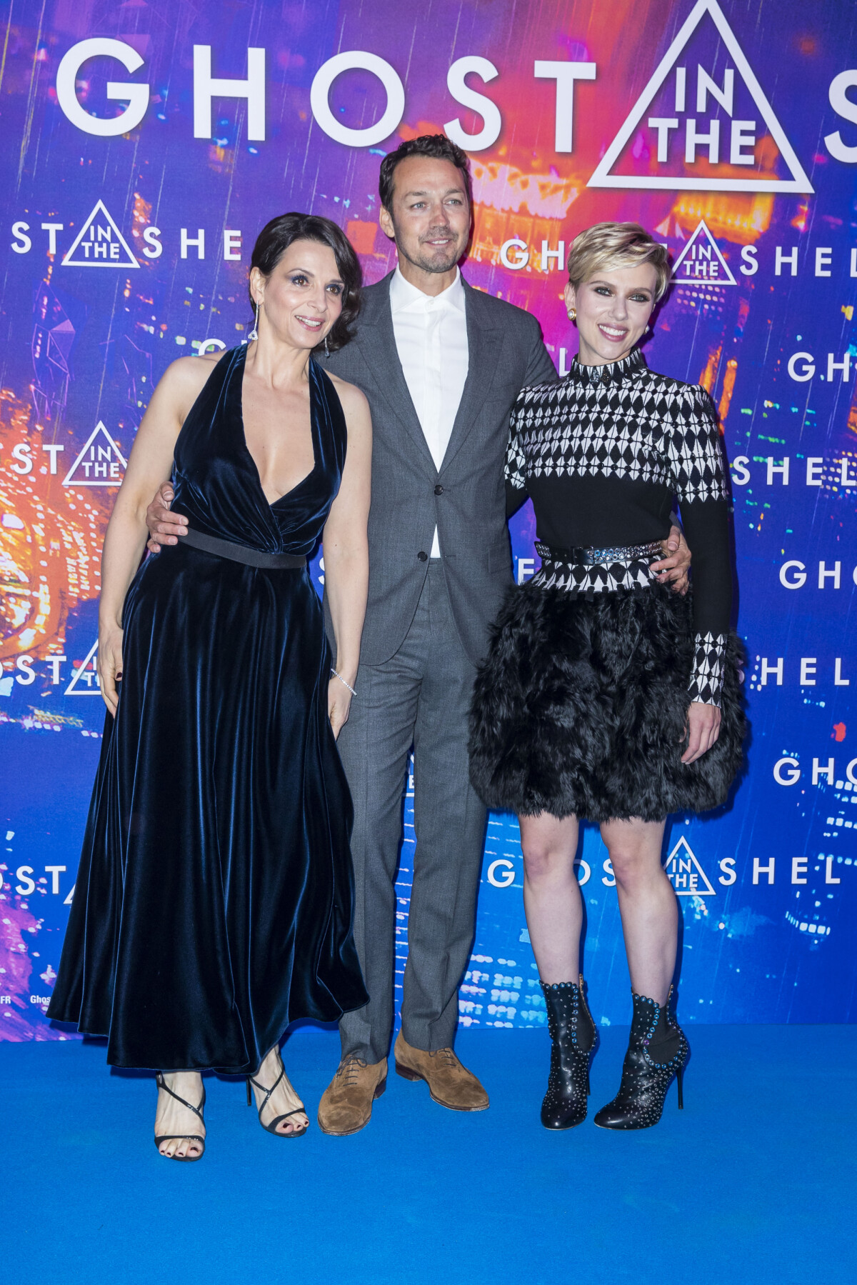 Photo : Juliette Binoche (habillée en Dior), Scarlett Johansson, Rupert ...