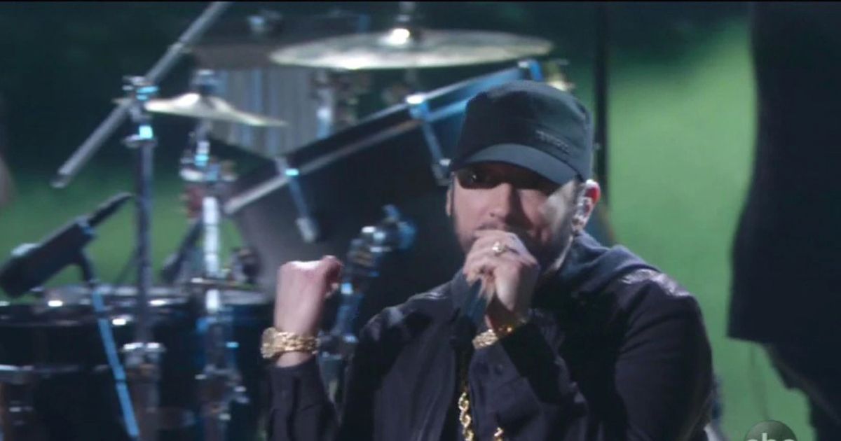 Eminem lors de 92ème cérémonie des Oscars 2020 au Hollywood and ...