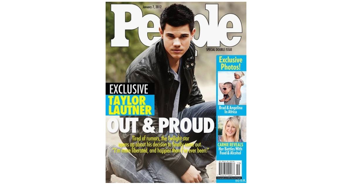 Taylor Lautner fait son coming-out dans une fausse couverture de People ...