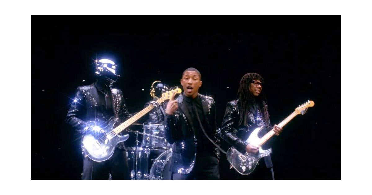 Pharell Williams, Nile Rodgers et les Daft Punk sur Get Lucky - Purebreak