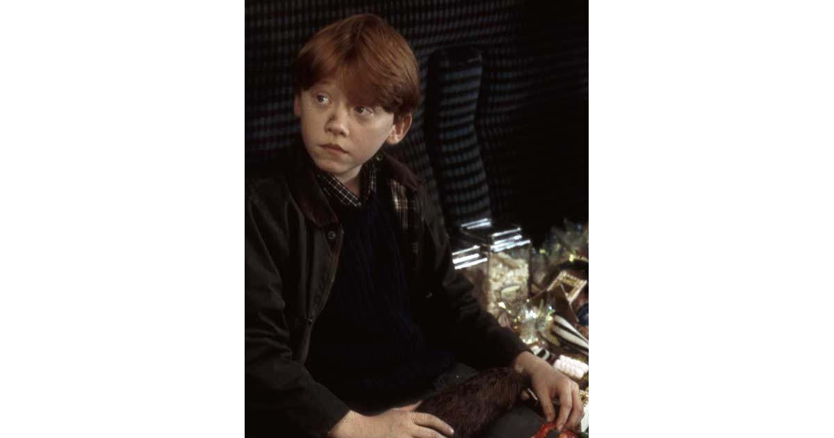 Rupert Grint dans l'un des premiers films de la saga Harry Potter ...