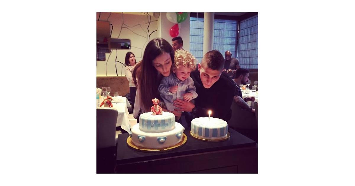 Marco Verratti et sa copine Laura Zazzara fêtent les 1 an de leur fils ...