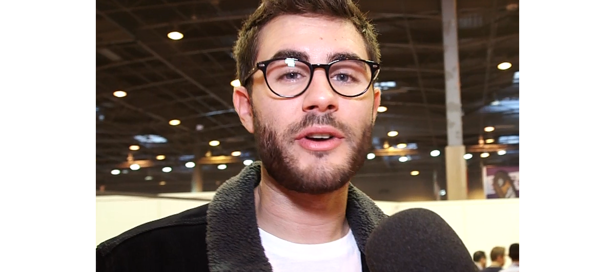 Photo : Cyprien en interview pour PureBreak au Video City Paris - PureBreak