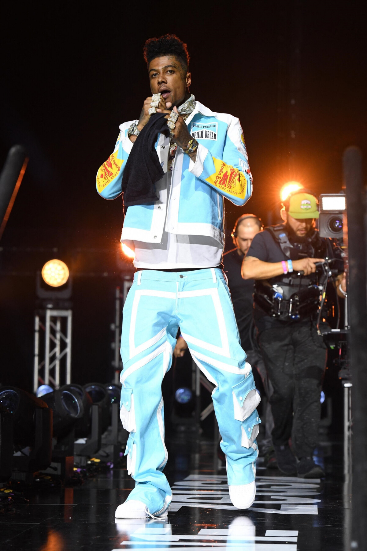 Photo : Blueface en concert pour le combat Floyd Mayweather Vs John ...