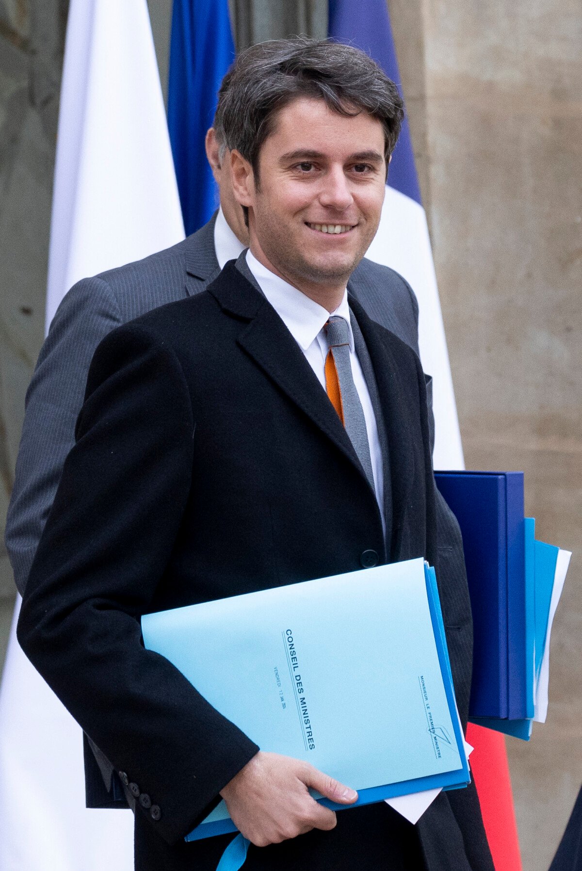 Photo : Le Premier ministre Gabriel Attal à la sortie du conseil des ...