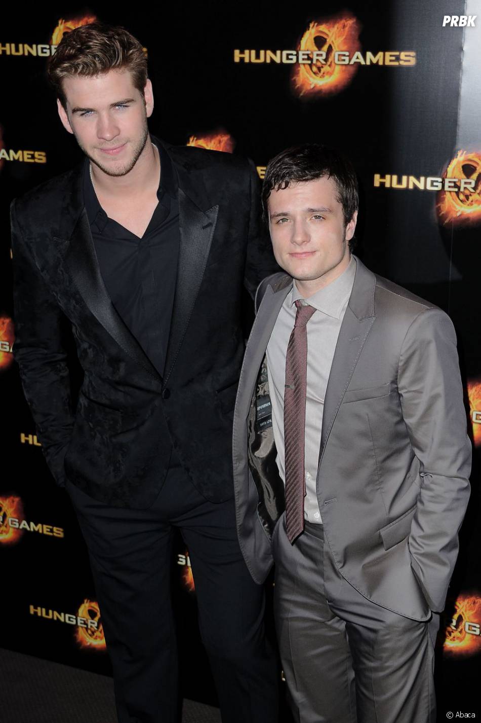 Liam Hemsworth et Josh Hutcherson, une belle différence de taille ...