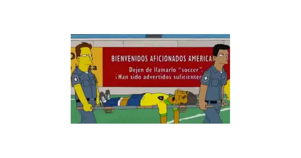 Neymar : Les Simpson avaient prévu sa blessure bien avant le Mondial ...
