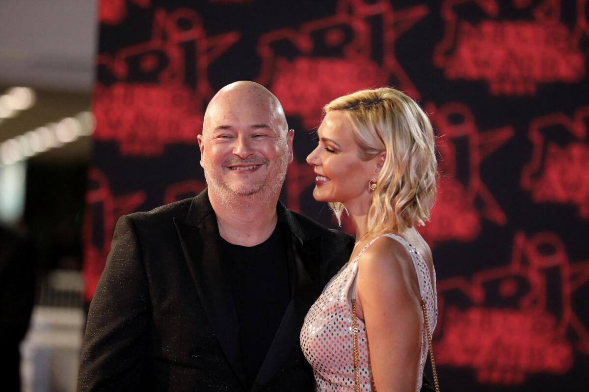 Photo : Sébastien Cauet et sa compagne Nathalie Dartois lors de la ...