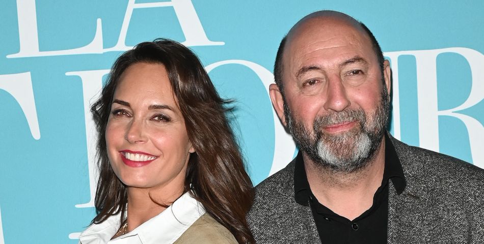 Kad Merad et sa femme Julia Vignali - Avant-première du film La Vie pour de vrai au cinéma Pathé ...