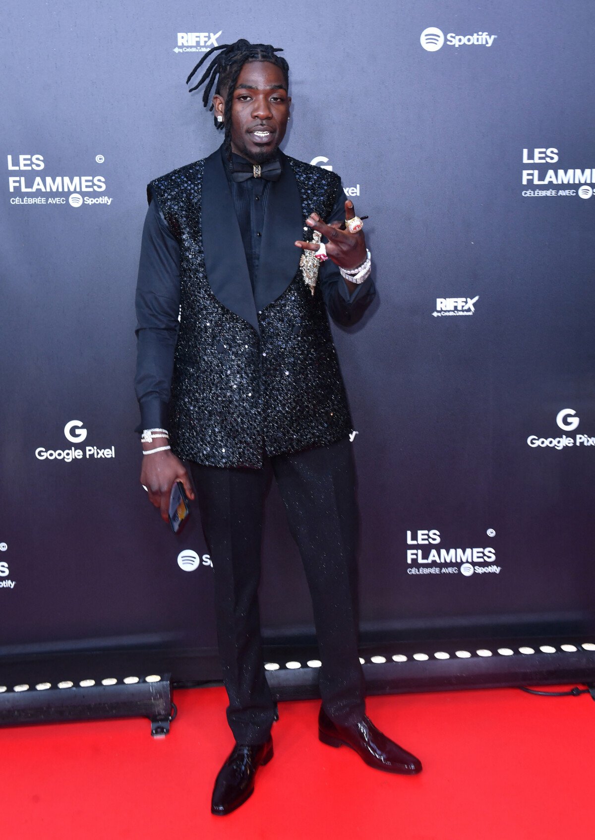 Photo : Gazo - Photocall de la première cérémonie des Flammes, dédiée au rap au Théâtre du ...