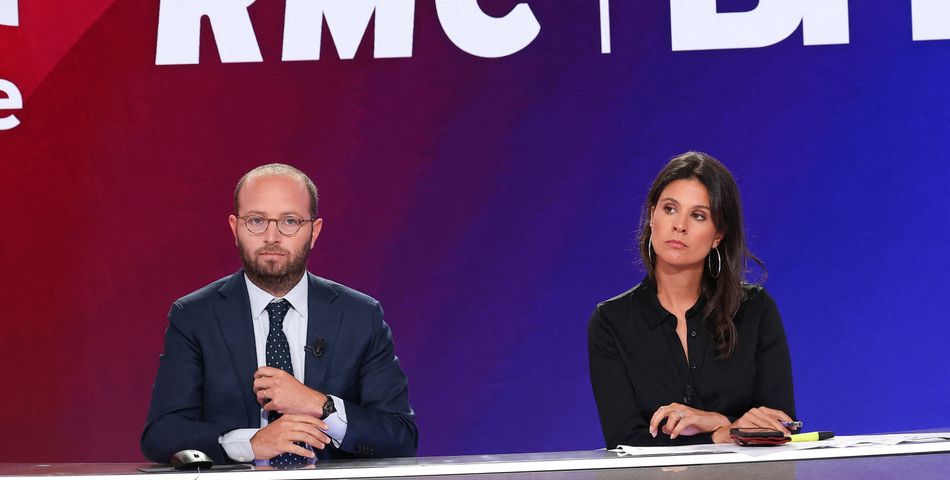 Arthur Dreyfuss et Apolline de Malherbe lors de la conférence de presse ...