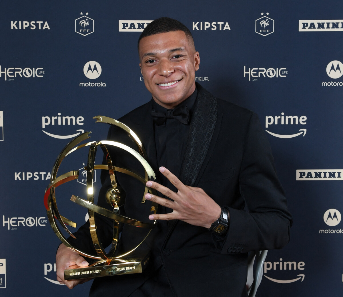 Photo : 07 Kylian MBAPPE (psg) during the ceremony for the UNFP ...