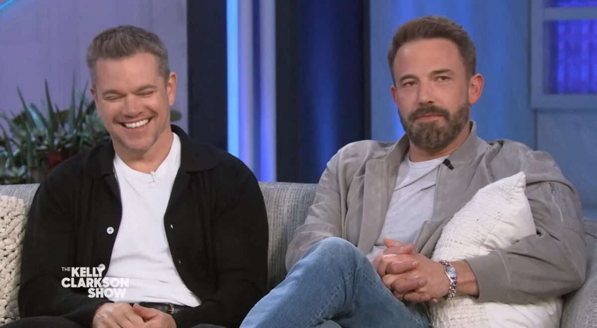 Photo : Ben Affleck et Matt Damon sur le plateau de l'émission "The Kelly Clarkson Show" à Los ...