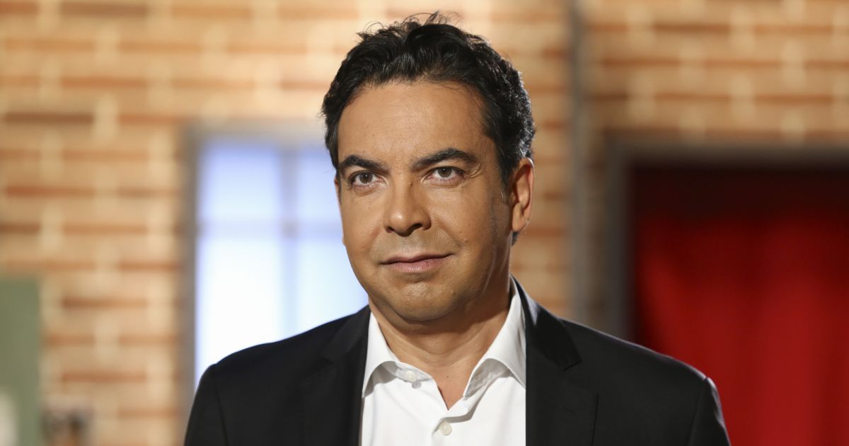 Patrick Cohen lors de l'enregistrement de l'émission Rembob'INA à Paris ...