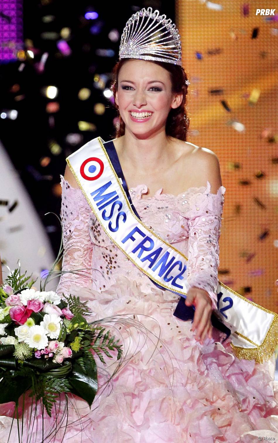 Delphine Wespiser lors de son élection à Miss France 2012 - Purebreak