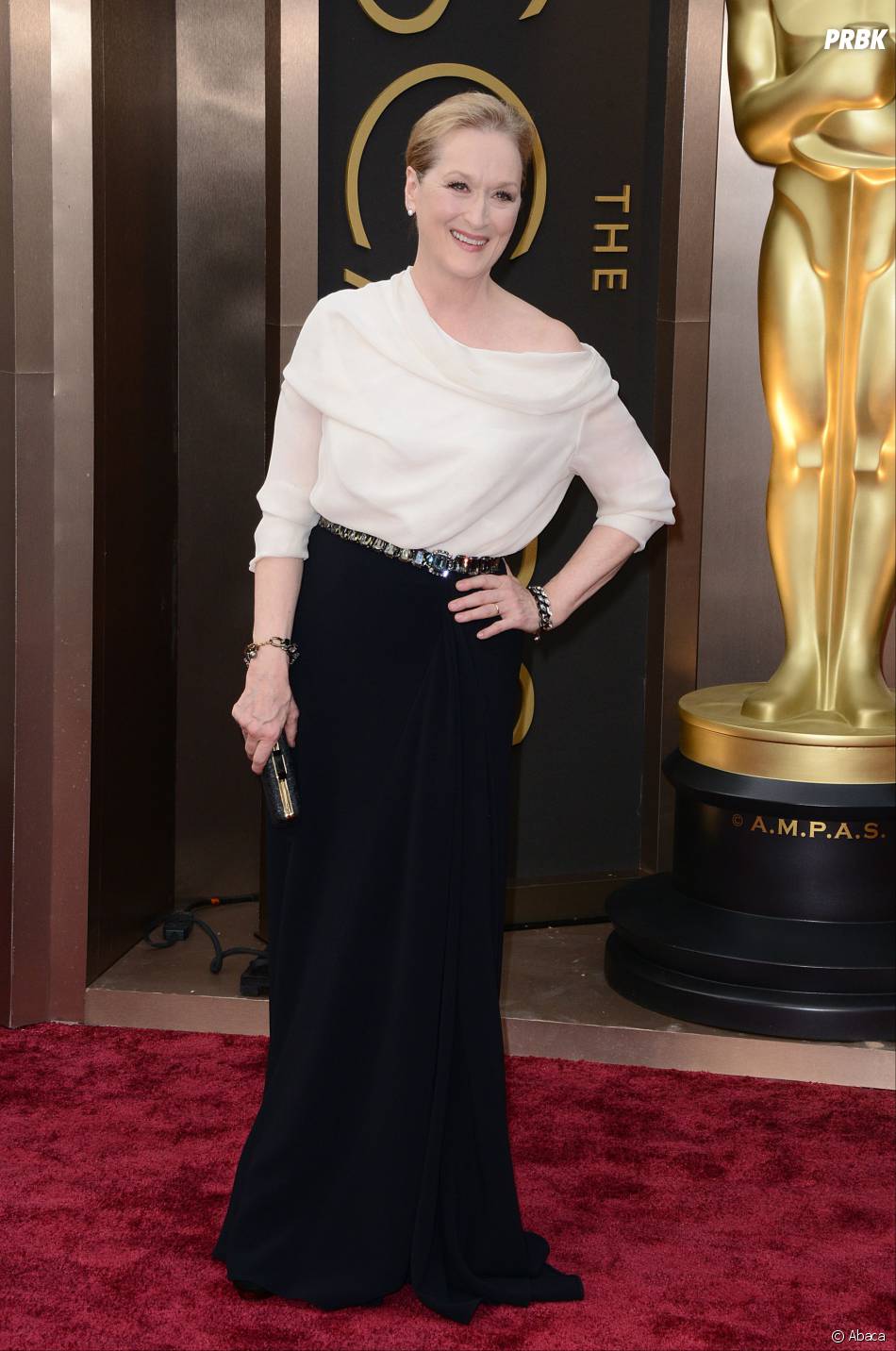 Meryl Streep sur le tapis-rouge des Oscars le 2 mars 2014 - Purebreak