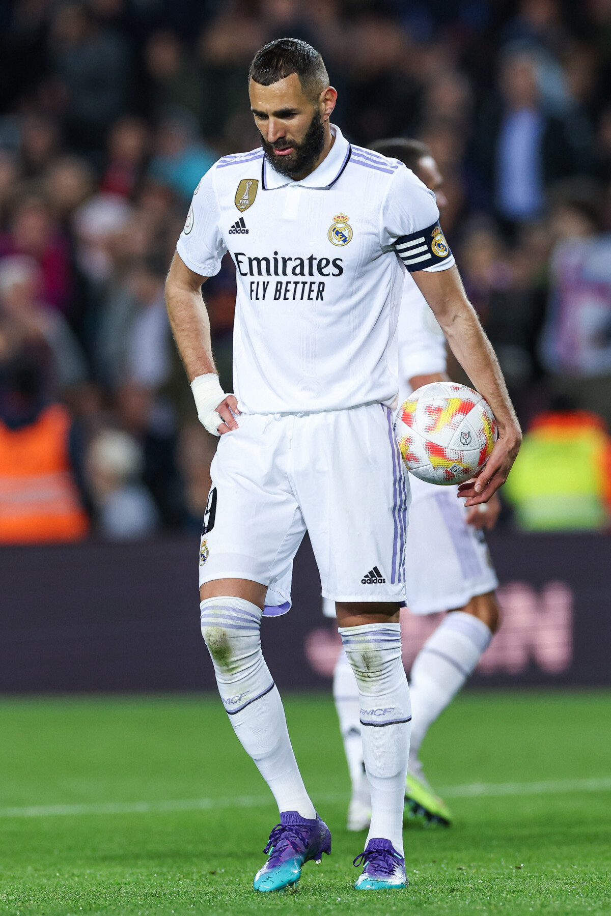Photo : Karim Benzema du Real Madrid lors du match retour de la demi ...