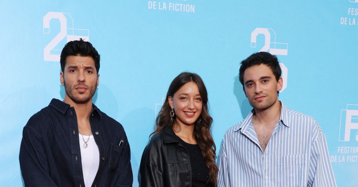 Janis Abrikh, Zoï Sévérin et Tom Darmon lors du photocall de la soirée ...
