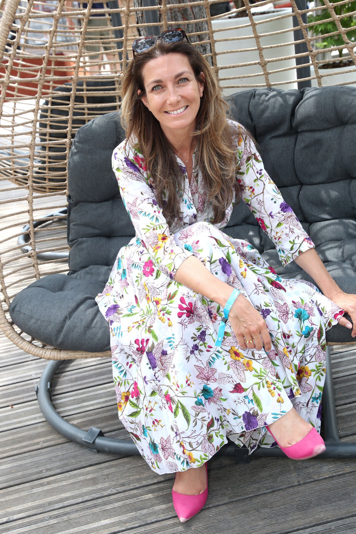 Photo : Exclusif - Anne-Claire Coudray - Célébrités aux Internationaux ...