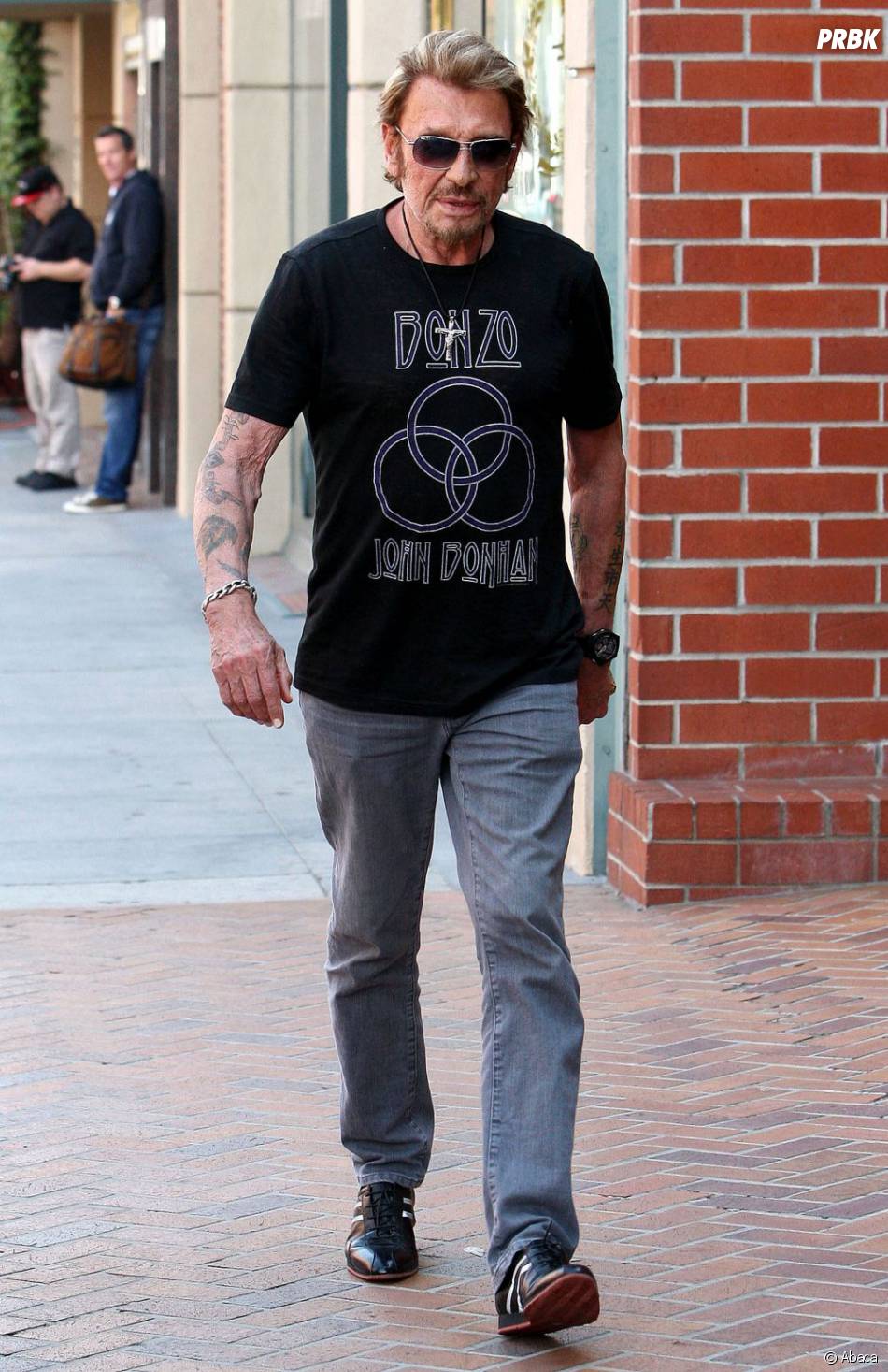 Johnny Hallyday dans les rues de Los Angeles, en avril 2013 - Purebreak