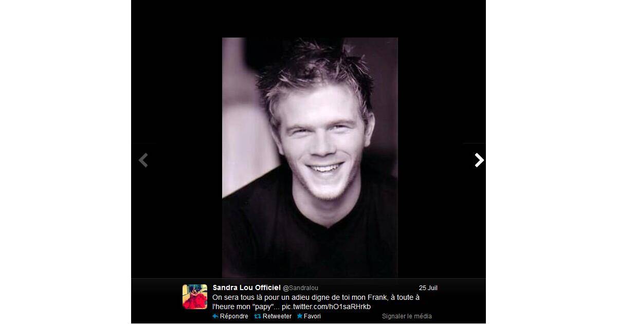 Sandra Lou : l'hommage pour Frank Geney sur Twitter. - Purebreak