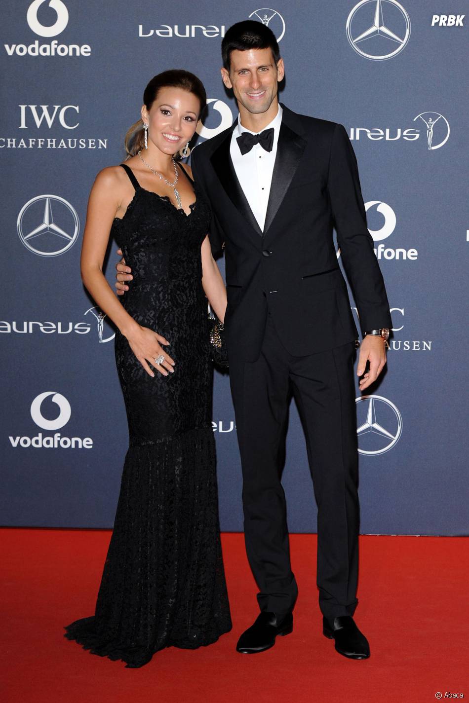 Novak Djokovic et Jelena Ristic en couple à Londres, le 6 février 2012 ...