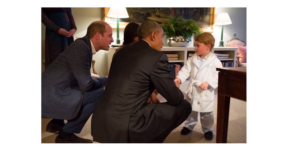 Kate Middleton : son fils Prince George reçoit Barack Obama et sa femme ...
