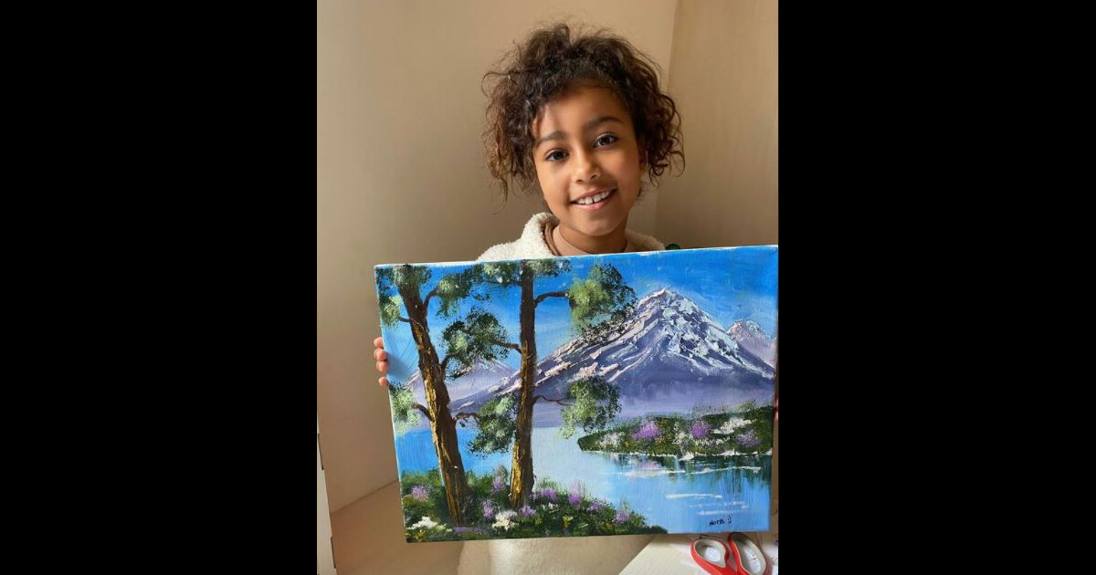 Kim Kardashian furieuse : promis, juré, c'est bien North qui a peint ce ...