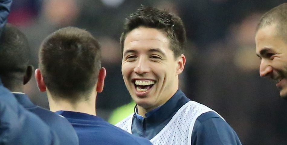 Frank Ribery, Samir Nasri et Karim Benzema - L'equipe de France de football fete sa victoire et ...