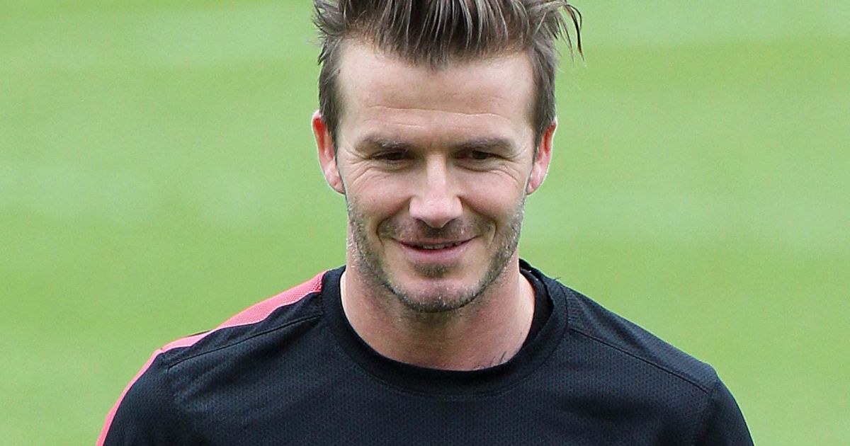 David Beckham participe a l'entrainement de l'equipe du FC Arsenal a ...