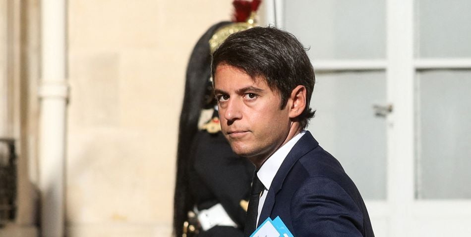Le ministre de l'éducation, Gabriel Attal arrive à la troisième session ...