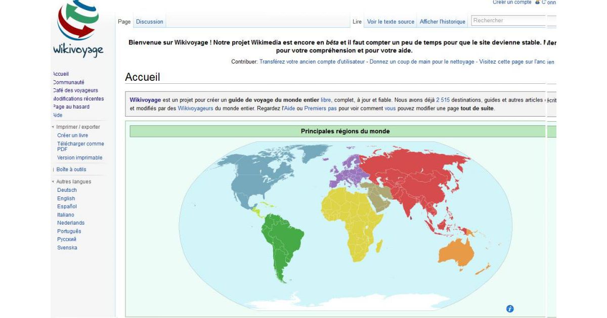 Wikivoyage : le nouveau guide de voyage collaboratif de Wikipedia passé ...
