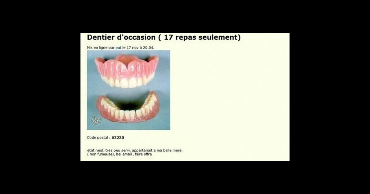 Le Bon Coin : dentier d'occasion, horodateur... les perles du site ...