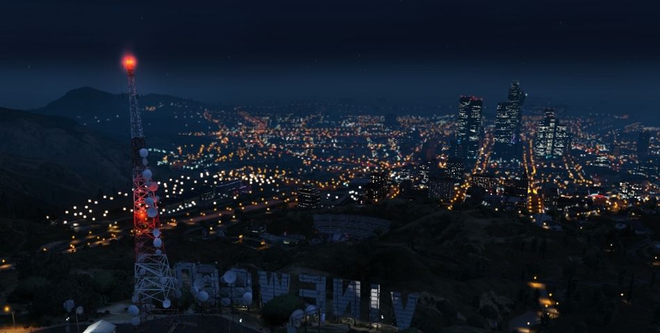 GTA 5 : Los Santos de nuit, un panorama magnifique - Purebreak