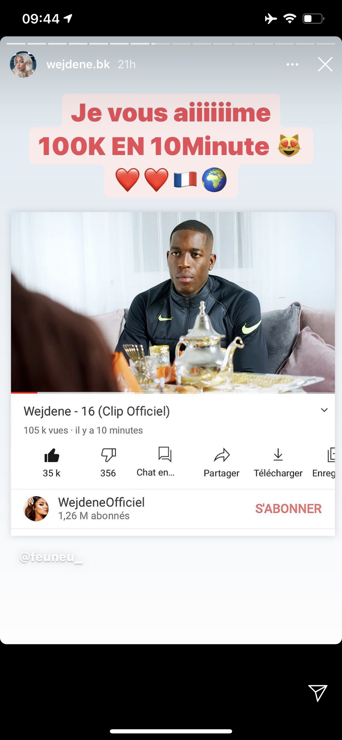 Photo : Wejdene fête le succès de son clip 16 ! - PureBreak