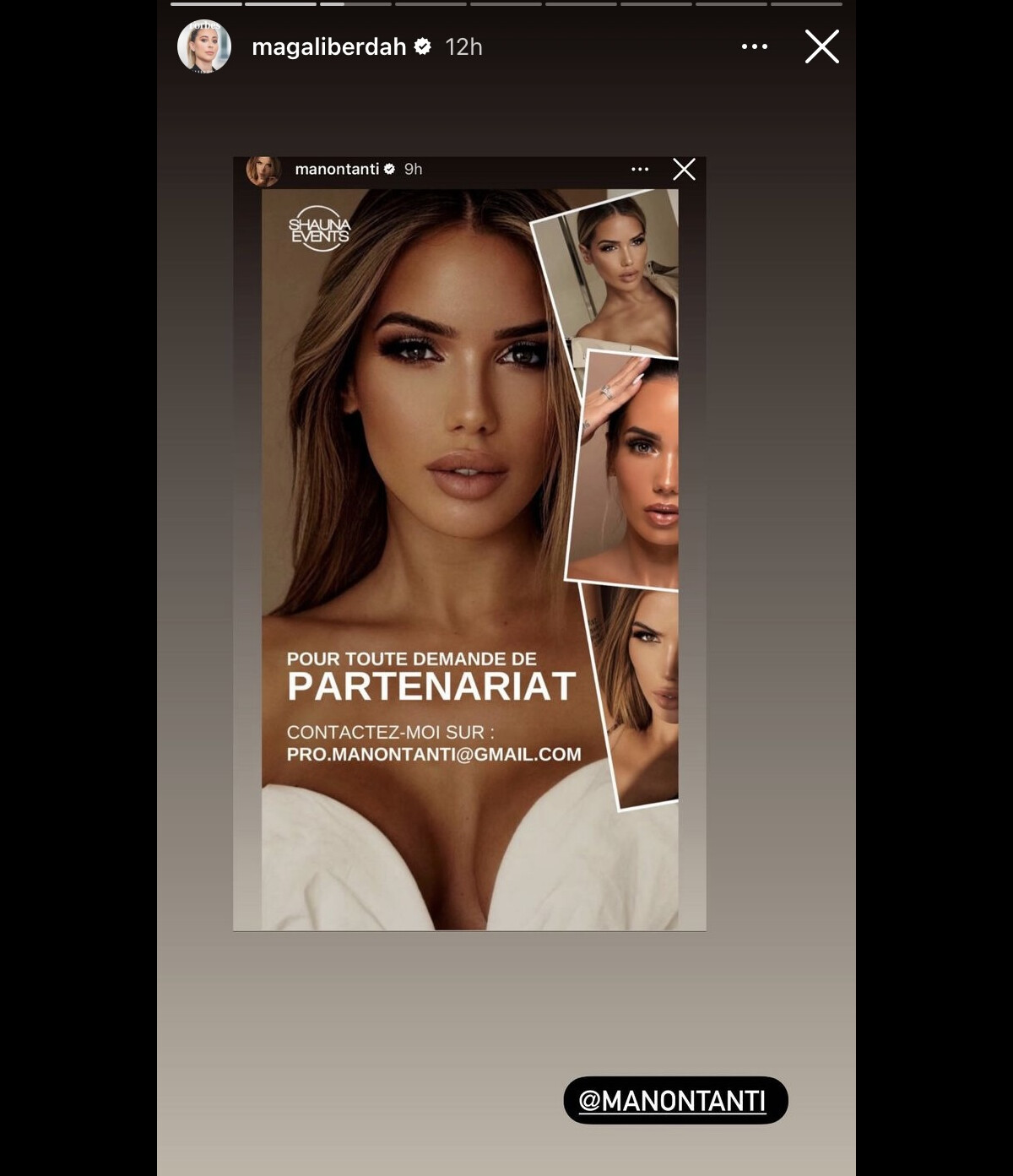 Photo : Manon Marsault fait son come-back chez Magali Berdah. - PureBreak