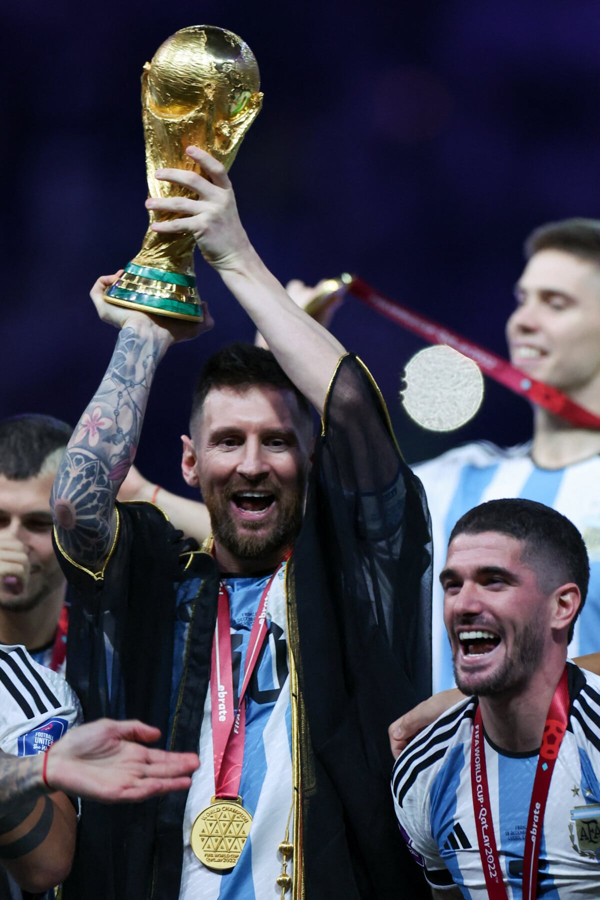Photo : Lionel (Leo) Messi et ses co-équipiers lors de la remise du ...