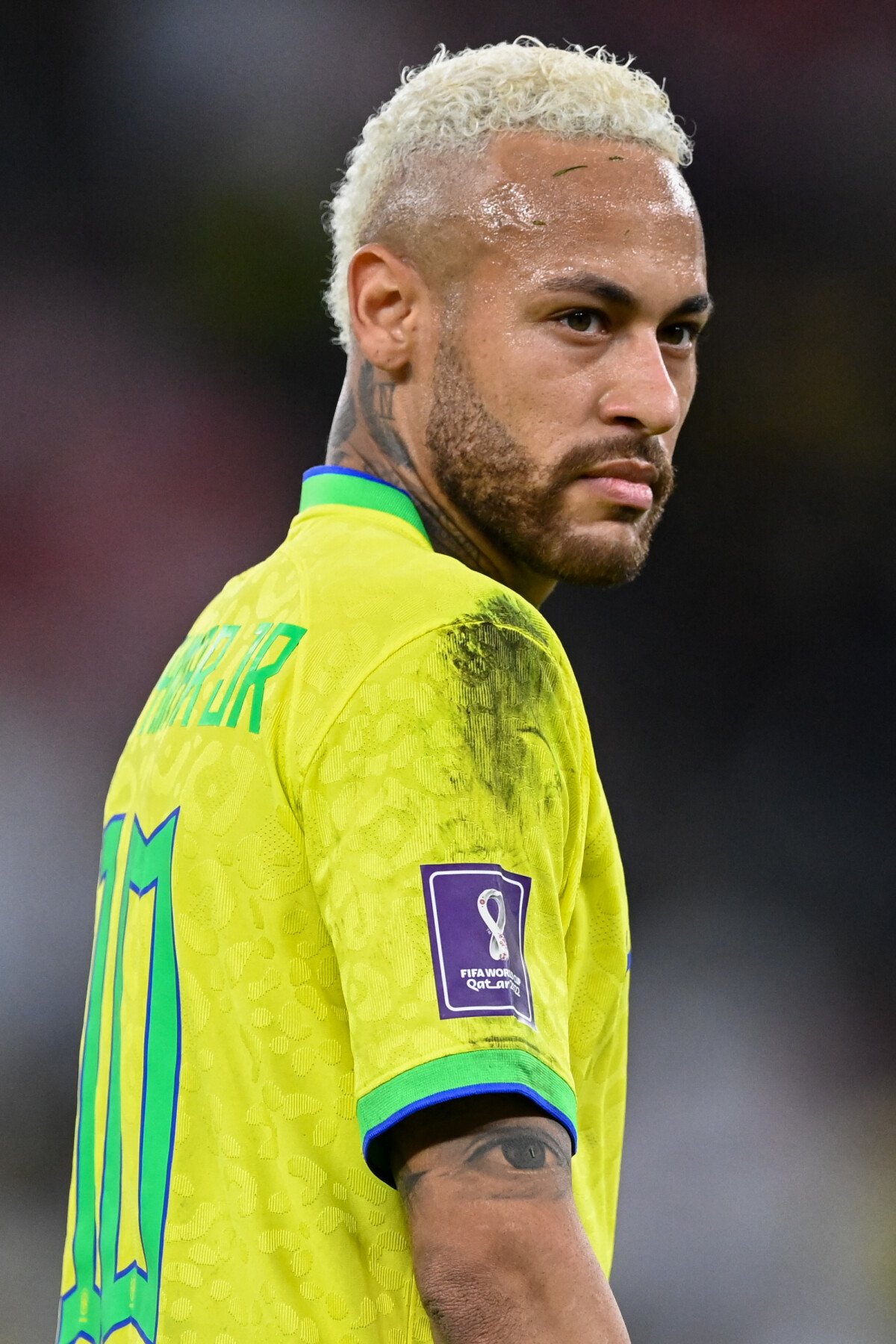 Photo : Neymar JR au match de football de quart de finale opposant le ...