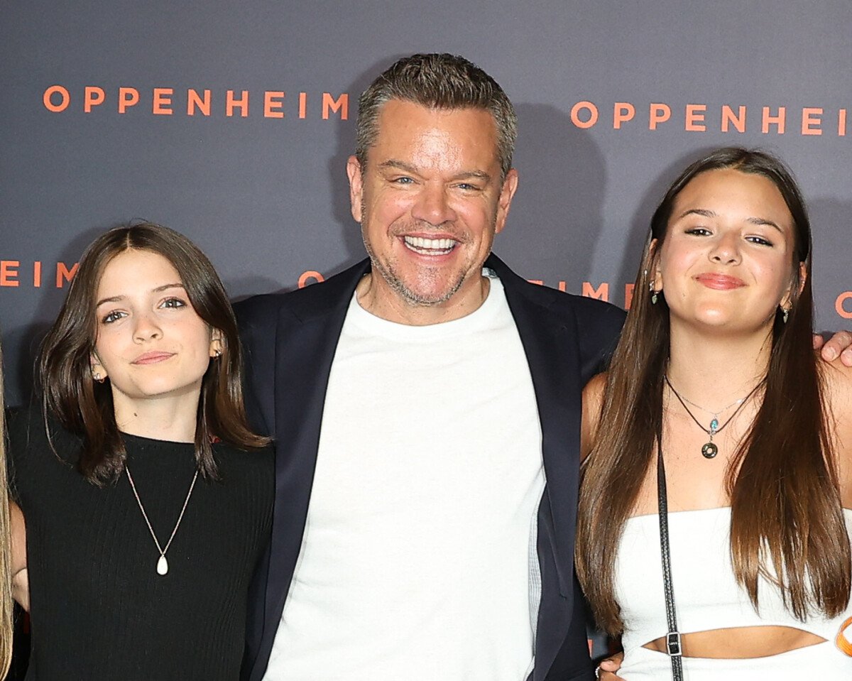 Photo : Matt Damon et ses filles Stella et Gia - Première du film ...
