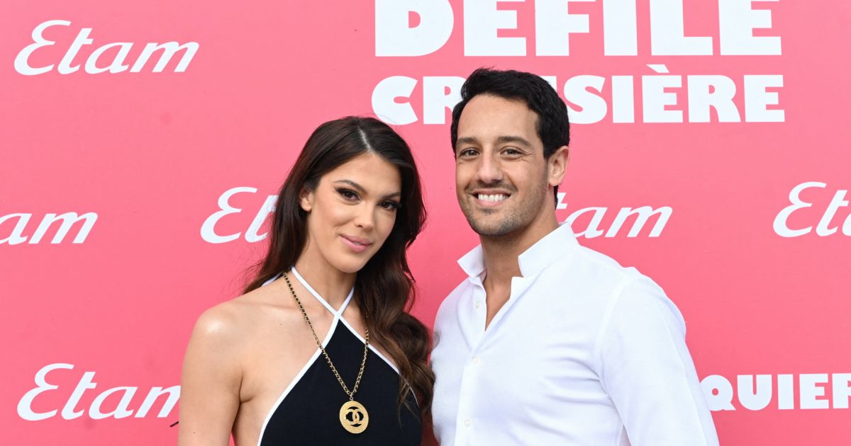 Iris Mittenaere et son compagnon Diego El Glaoui au photocall du défilé Etam Croisière 2023 à ...