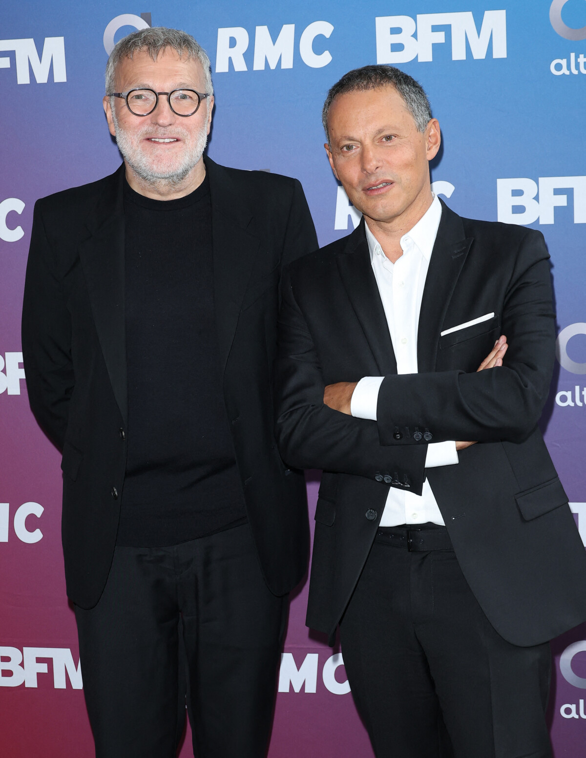 Photo : Laurent Ruquier et Marc-Olivier Fogiel lors de la conférence de ...