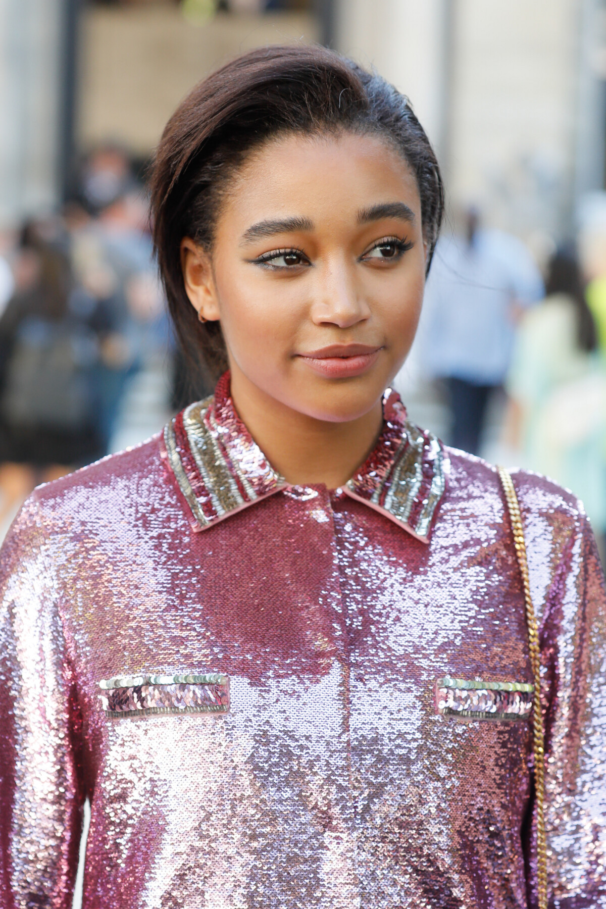 Photo : Amandla Stenberg arrive au défilé Haute Couture Valentino ...