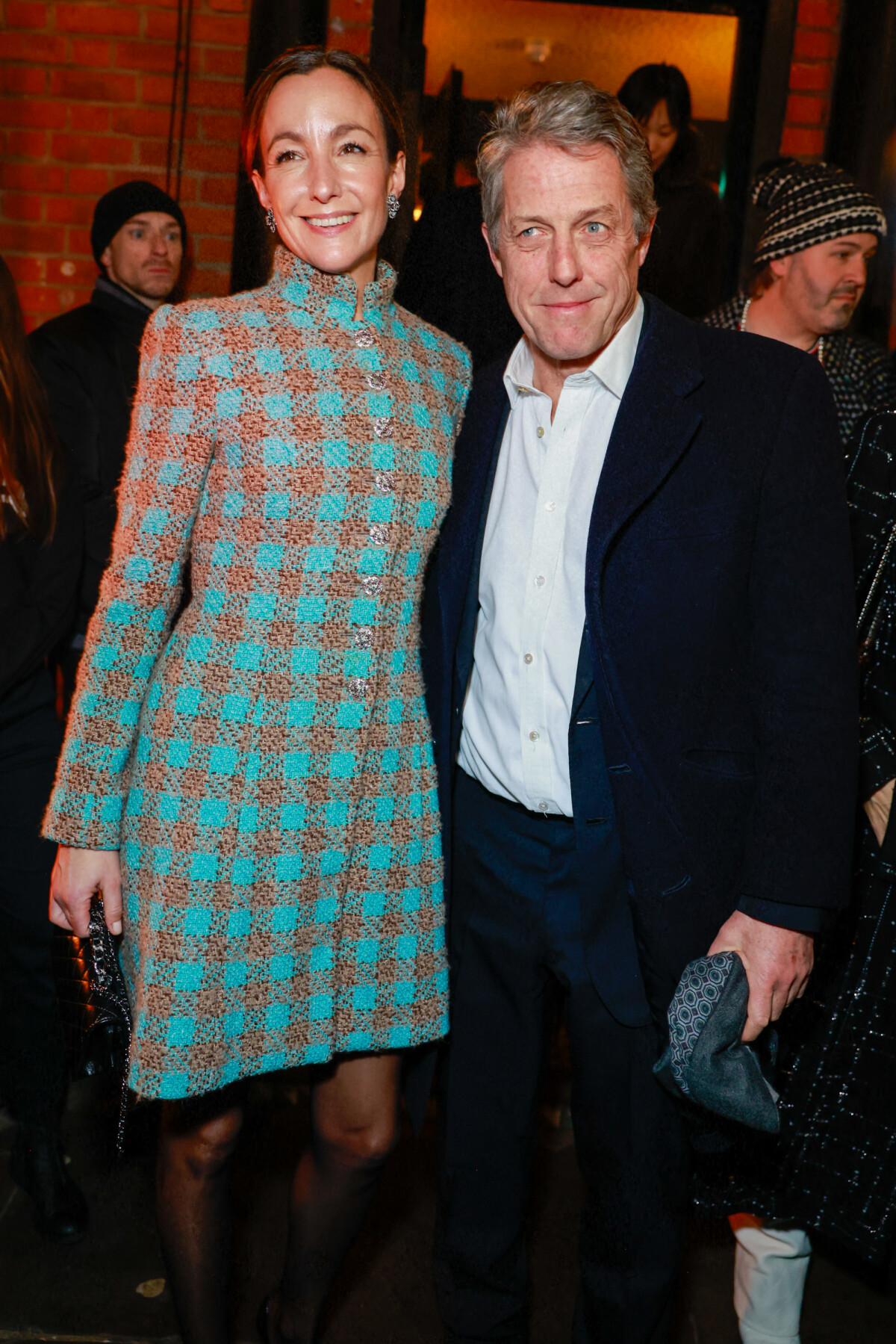 Photo : Hugh Grant et sa femme Anna Elisabet Eberstein - Front row du ...